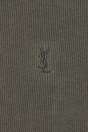 Saint Laurent Embroidered Tank Top - Grey