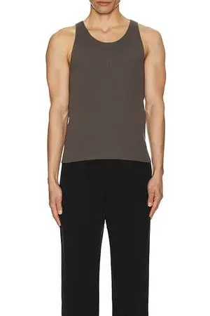 Saint Laurent Embroidered Tank Top - Grey