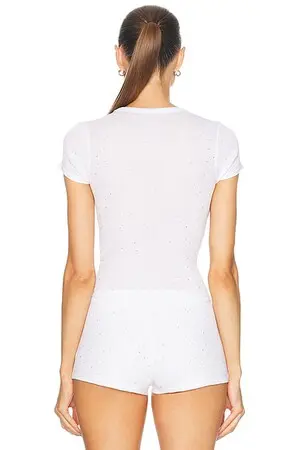 Alexander Wang Crystal Hotfix Crewneck Tee