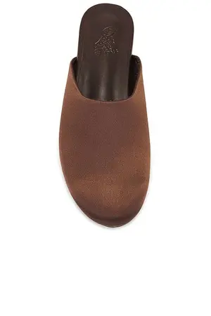 ANCIENT GREEK SANDALS Satin Slipper - Brown
