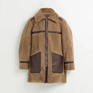 COACH Restored Reversible Shearling Coat - Honey Brown Dark Teak