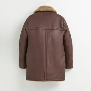 COACH Restored Reversible Shearling Coat - Honey Brown Dark Teak