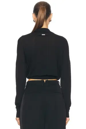 FERRAGAMO Long Sleeve Wrap Top