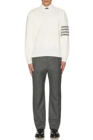 Thom Browne Milano Stitch Crew Neck Pullover