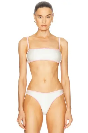 SHANI SHEMER Sia Bikini Top - Cream & Candy Pink