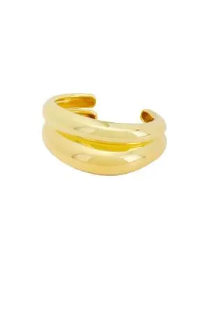 MEGA The Classic Duo Cuff Bracelet Brass & 14k Gold Vermeil