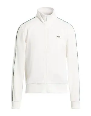 Lacoste Sweatshirt Size Polyester, Cotton, Elastane - White