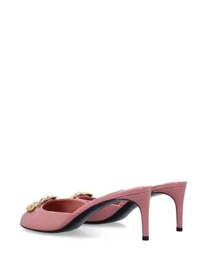 Dolce & Gabbana 70mm Dg Logo Mules - Pink