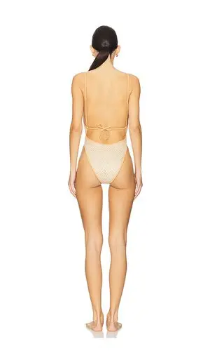 Free People Crochet Amber One Piece - Sand