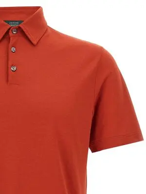 ZANONE Cotton Polo Shirt - Brown