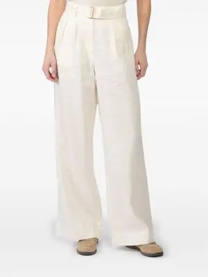 HEVRON Linen Wide Leg Trousers