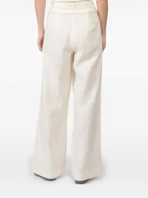 HEVRON Linen Wide Leg Trousers