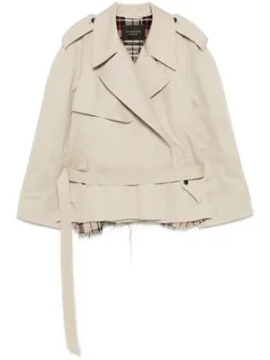 Balenciaga Cropped Trench Coat - Neutrals