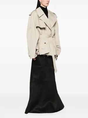 Balenciaga Cropped Trench Coat - Neutrals