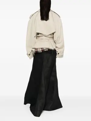Balenciaga Cropped Trench Coat - Neutrals
