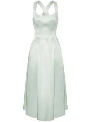 Philosophy Di Lorenzo Serafini Satin Midi Dress - Green