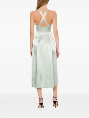 Philosophy Di Lorenzo Serafini Satin Midi Dress - Green