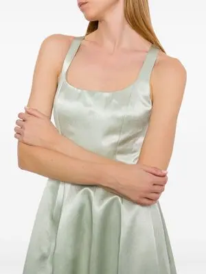 Philosophy Di Lorenzo Serafini Satin Midi Dress - Green