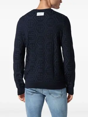 Philipp Plein Monogram-jacquard Sweater