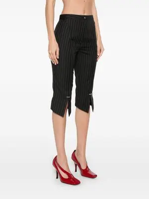 MUGLER Pinstripe Pierced Trousers