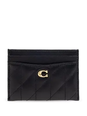 COACH® Essential Leather Card Holder - Black