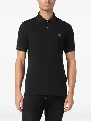 Philipp Plein Skull & Bones Polo Shirt - Black