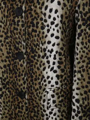 Blumarine Leopard-print Coat - Brown