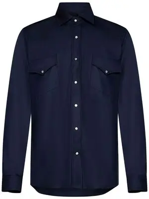 FRANZESE COLLECTION Virgin Wool Shirt - Blue