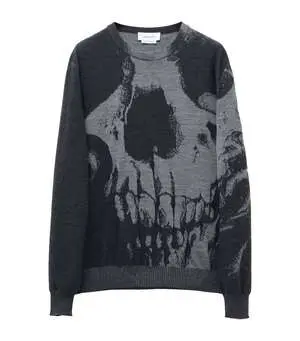 Alexander McQueen Wool Skull Sweater
