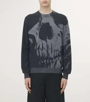 Alexander McQueen Wool Skull Sweater