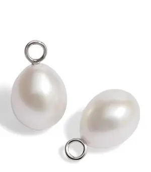 Annoushka White Gold And Pearl Earring Drops - Silver
