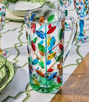 LES-OTTOMANS Murano Crystal Jug - Metallic