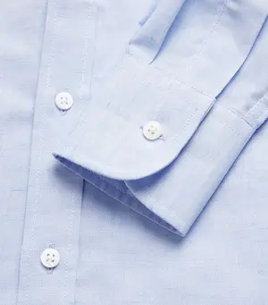WITH NOTHING UNDERNEATH The Boyfriend Shirt Linen-cotton Weave By