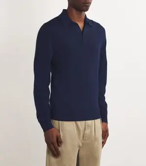 Sease Virgin Wool Lasca Polo Shirt - Navy