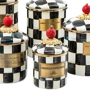 MACKENZIE-CHILDS Mini Courtly Check Canister