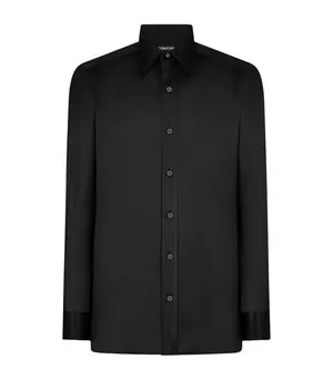 TOM FORD Silk Slim Shirt Black
