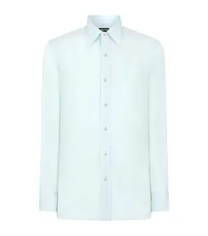 TOM FORD Silk Slim Shirt - Blue