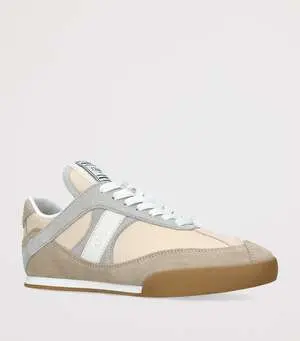 Chloé Leather Kick Sneakers - Grey