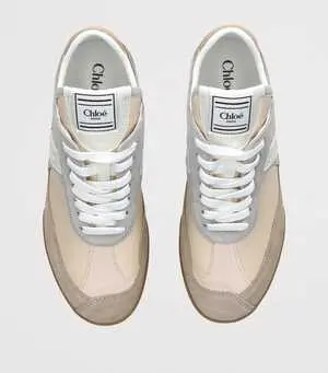 Chloé Leather Kick Sneakers - Grey