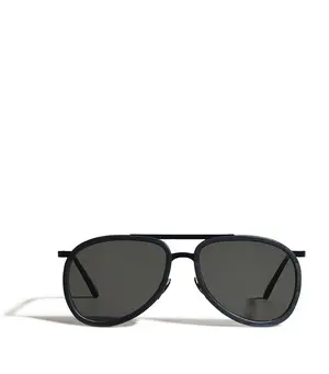Vilebrequin X Shelter Wood Frame Sunglasses - Navy