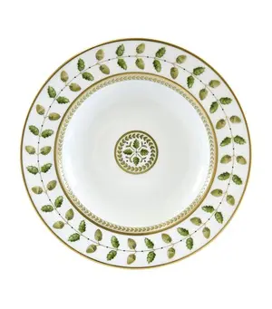 Bernardaud Constance Rimmed Soup Plate - Green