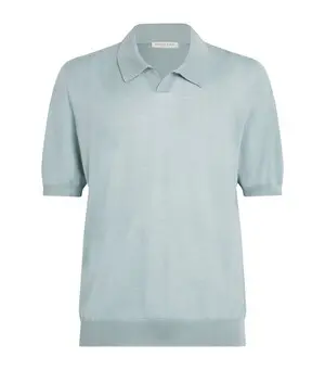 Johnstons Of Elgin Superfine Cashmere Polo Shirt - Green