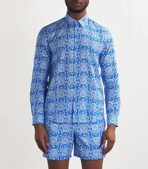Vilebrequin Cotton Tribal Turtles Caracal Shirt