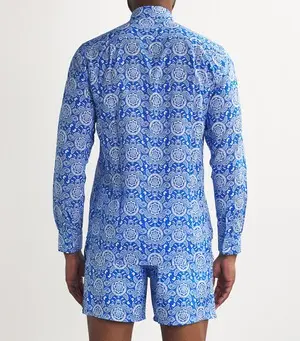 Vilebrequin Cotton Tribal Turtles Caracal Shirt