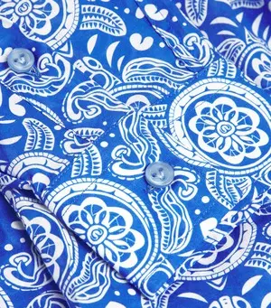 Vilebrequin Cotton Tribal Turtles Caracal Shirt