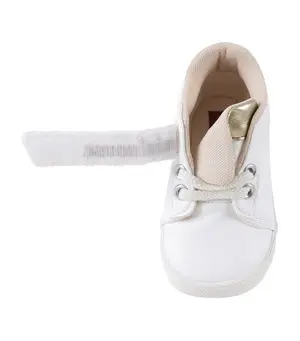 MIKI HOUSE Leather Logo Strap Sneakers