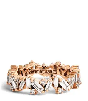 SUZANNE KALAN 18k Diamond Frenzy Eternity Ring - Rose Gold