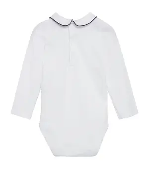 Trotters Piped-collar Milo Bodysuit