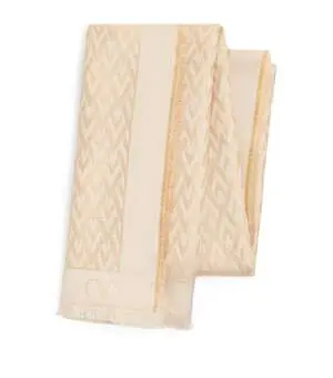 Valentino Garavani Silk-blend Monogram Stole - Ivory