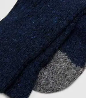 Barbour Wool-blend Houghton Socks - Navy